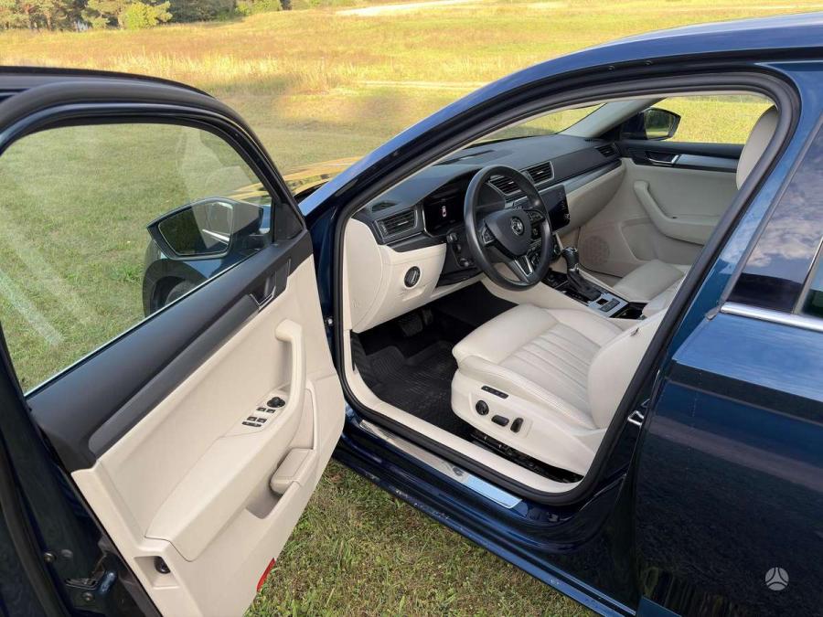 Blue Skoda SuperB 2019 in Ukmerge, with an engine capacity of 1.50 L and mileage of 108 thousand km for 16900 €, photo 11 on AUTOMOTO.COM.LV