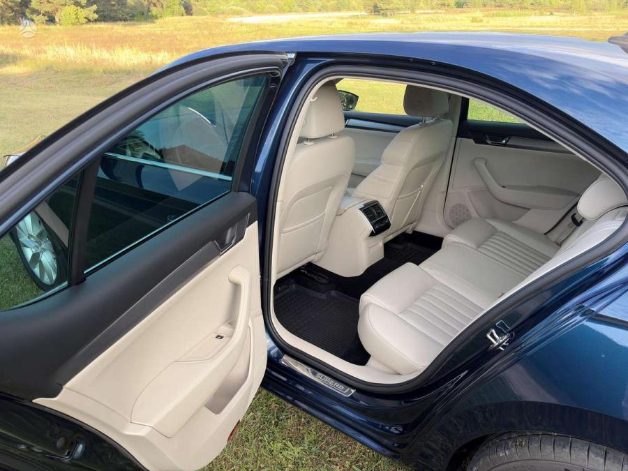 Blue Skoda SuperB 2019 in Ukmerge, with an engine capacity of 1.50 L and mileage of 108 thousand km for 16900 €, photo 12 on AUTOMOTO.COM.LV
