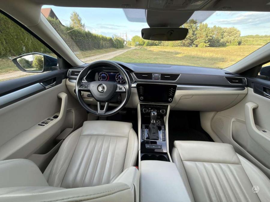 Blue Skoda SuperB 2019 in Ukmerge, with an engine capacity of 1.50 L and mileage of 108 thousand km for 16900 €, photo 15 on AUTOMOTO.COM.LV