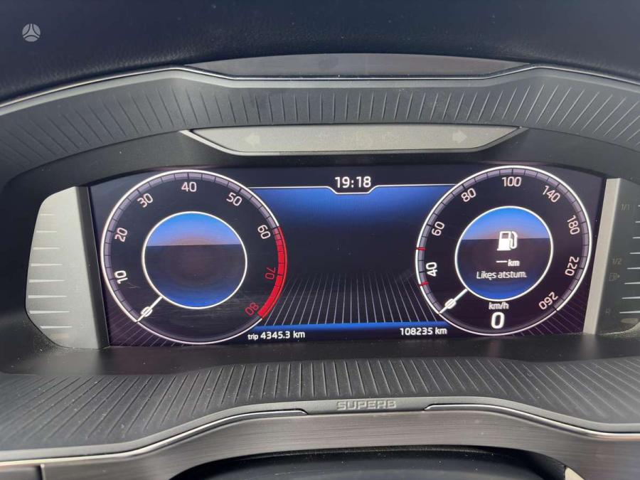 Blue Skoda SuperB 2019 in Ukmerge, with an engine capacity of 1.50 L and mileage of 108 thousand km for 16900 €, photo 19 on AUTOMOTO.COM.LV