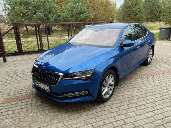 Blue Skoda SuperB 2021 in Vilnius, with an engine capacity of 1.98 L and mileage of 87 thousand km for 22500 €, photo 1 on AUTOMOTO.COM.LV