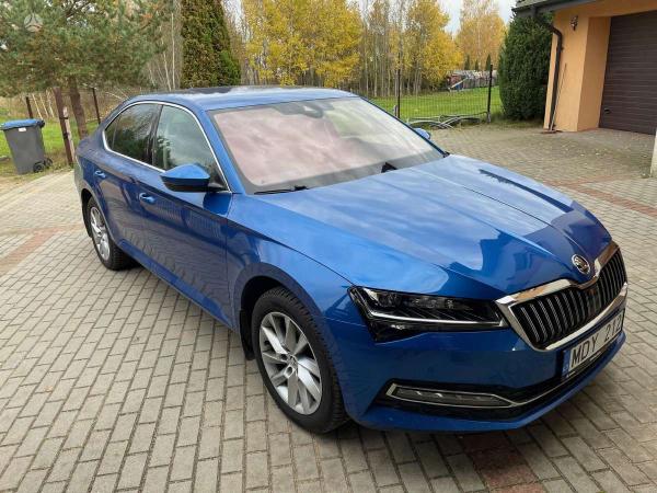 Blue Skoda SuperB 2021 in Vilnius, with an engine capacity of 1.98 L and mileage of 87 thousand km for 22500 €, photo 2 on AUTOMOTO.COM.LV