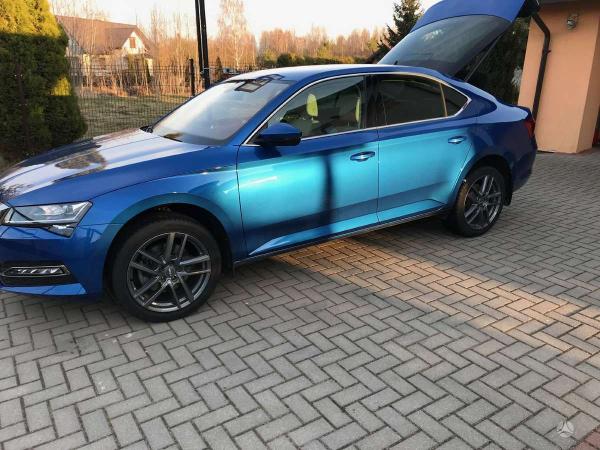 Blue Skoda SuperB 2021 in Vilnius, with an engine capacity of 1.98 L and mileage of 87 thousand km for 22500 €, photo 7 on AUTOMOTO.COM.LV