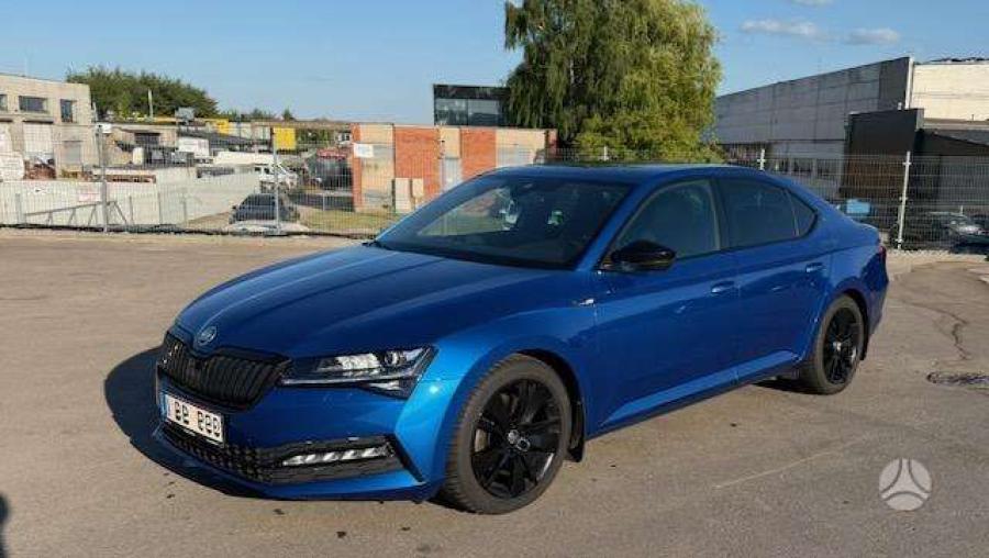Blue Skoda SuperB 2021 in Kaunas, with an engine capacity of 1.98 L and mileage of 96 thousand km for 21000 €, photo 1 on AUTOMOTO.COM.LV