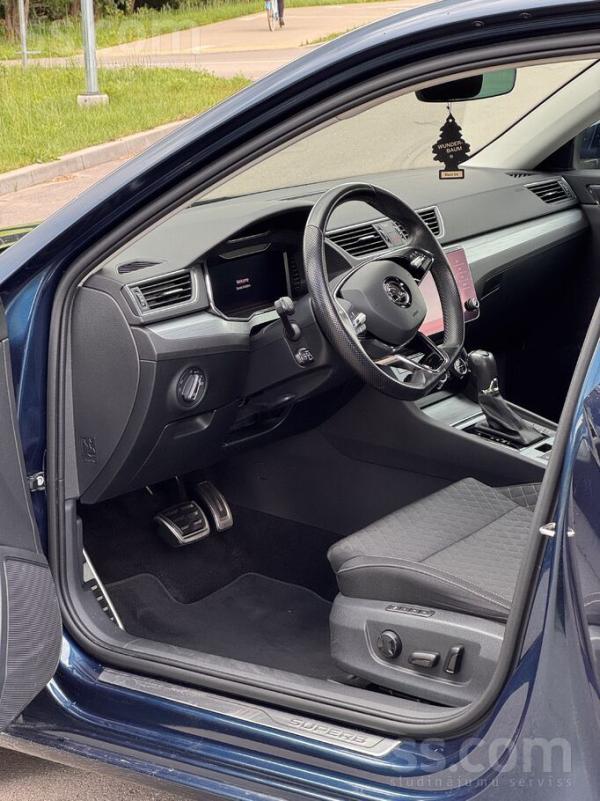 Blue Skoda SuperB 2021 in Riga, with an engine capacity of 2.00 L and mileage of 87 thousand km for 21200 €, photo 9 on AUTOMOTO.COM.LV