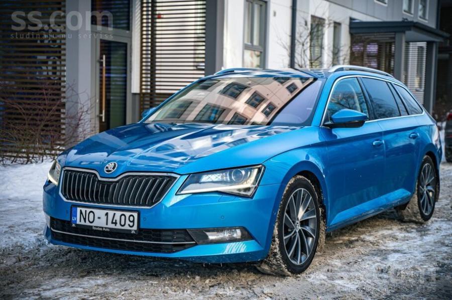 Blue Skoda SuperB 2017 in Riga, with an engine capacity of 2.00 L and mileage of 0 thousand km for 15990 €, photo 1 on AUTOMOTO.COM.LV