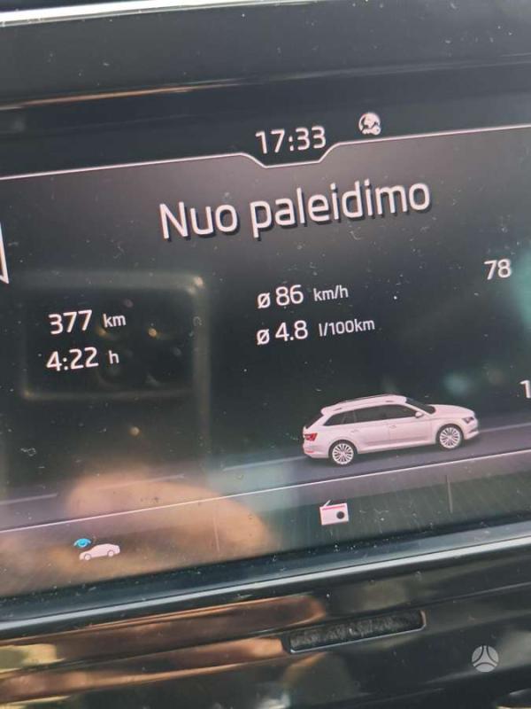 Blue Skoda SuperB 2017 in Kaunas, with an engine capacity of 1.97 L and mileage of 350 thousand km for 5800 €, photo 9 on AUTOMOTO.COM.LV