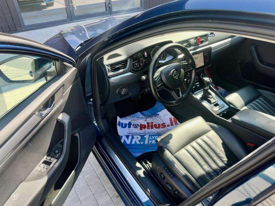 Blue Skoda SuperB 2018 in Siauliai, with an engine capacity of 1.60 L and mileage of 234 thousand km for 11200 €, photo 37 on AUTOMOTO.COM.LV