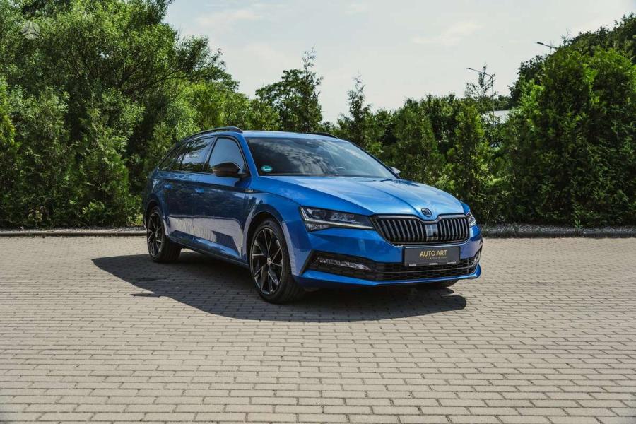 Blue Skoda SuperB 2020 in Klaipeda, with an engine capacity of 1.98 L and mileage of 62 thousand km for 25555 €, photo 3 on AUTOMOTO.COM.LV