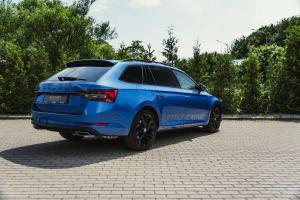 Blue Skoda SuperB 2020 in Klaipeda, with an engine capacity of 1.98 L and mileage of 62 thousand km for 25555 €, photo 4 on AUTOMOTO.COM.LV