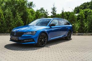 Blue Skoda SuperB 2020 in Klaipeda, with an engine capacity of 1.98 L and mileage of 62 thousand km for 25555 €, photo 6 on AUTOMOTO.COM.LV
