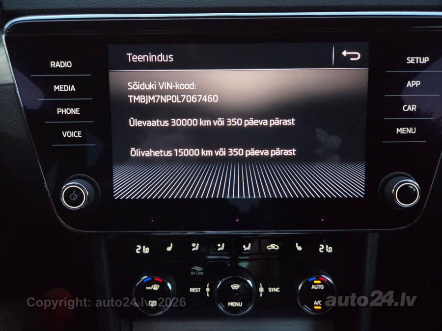 Zils Skoda SuperB 2020 Tallina, ar dzinēja tilpumu 2.00 L un nobraukumu 127 tūkst. km par 17900 €, foto 14 vietnē AUTOMOTO.COM.LV