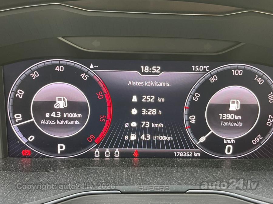 Синий Шкода Суперб 2020 в Пярну, объемом двигателя 1.60 л и пробегом 180 тыс. км за 13999 €, фото 16 на AUTOMOTO.COM.LV
