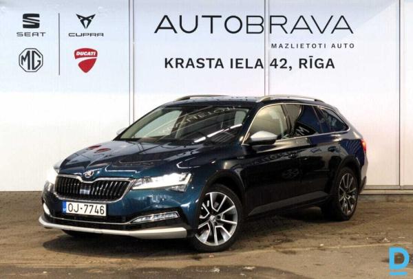Blue Skoda SuperB 2021 in Riga, with an engine capacity of 2.00 L and mileage of 106 thousand km for 27400 €, photo 1 on AUTOMOTO.COM.LV