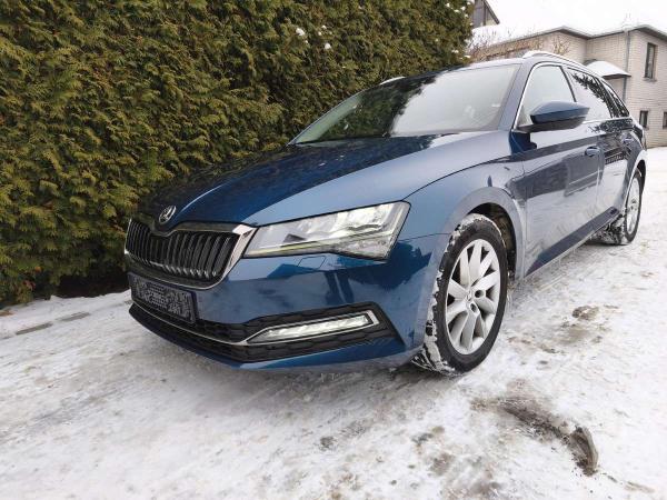 Blue Skoda SuperB 2021 in Kalvarija, with an engine capacity of 1.50 L and mileage of 188 thousand km for 16819 €, photo 1 on AUTOMOTO.COM.LV