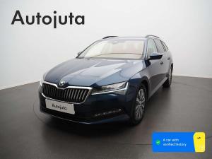 Blue Skoda SuperB 2023 in Vilnius, with an engine capacity of 1.97 L and mileage of 89 thousand km for 21600 €, photo  on AUTOMOTO.COM.LV