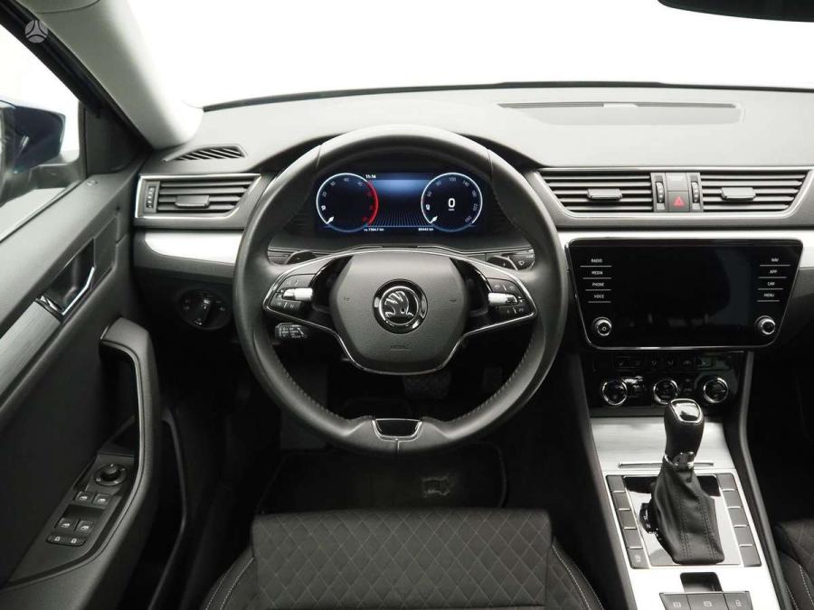 Blue Skoda SuperB 2023 in Vilnius, with an engine capacity of 1.97 L and mileage of 89 thousand km for 21600 €, photo 19 on AUTOMOTO.COM.LV