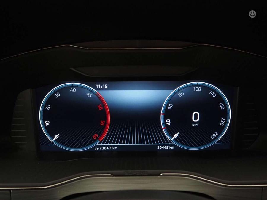 Blue Skoda SuperB 2023 in Vilnius, with an engine capacity of 1.97 L and mileage of 89 thousand km for 21600 €, photo 23 on AUTOMOTO.COM.LV