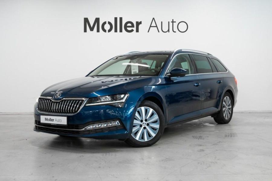 Blue Skoda SuperB 2023 in Vilnius, with an engine capacity of 2.00 L and mileage of 111 thousand km for 24900 €, photo 6 on AUTOMOTO.COM.LV