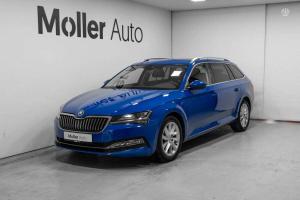 Blue Skoda SuperB 2023 in Vilnius, with an engine capacity of 2.00 L and mileage of 124 thousand km for 22250 €, photo  on AUTOMOTO.COM.LV