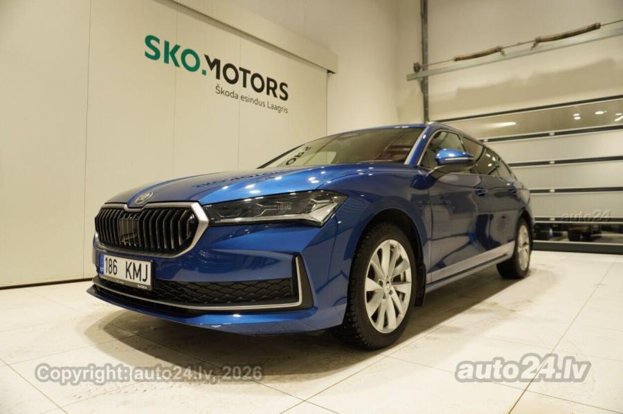 Blue Skoda SuperB 2024 in Tallinn, with an engine capacity of 2.00 L and mileage of 33 thousand km for 37500 €, photo 1 on AUTOMOTO.COM.LV