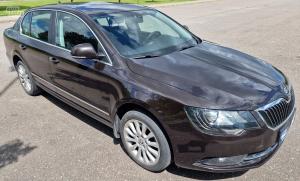 Brown Skoda SuperB 2013 in Utena, with an engine capacity of 2.00 L and mileage of 158 thousand km for 7999 €, photo 7 on AUTOMOTO.COM.LV