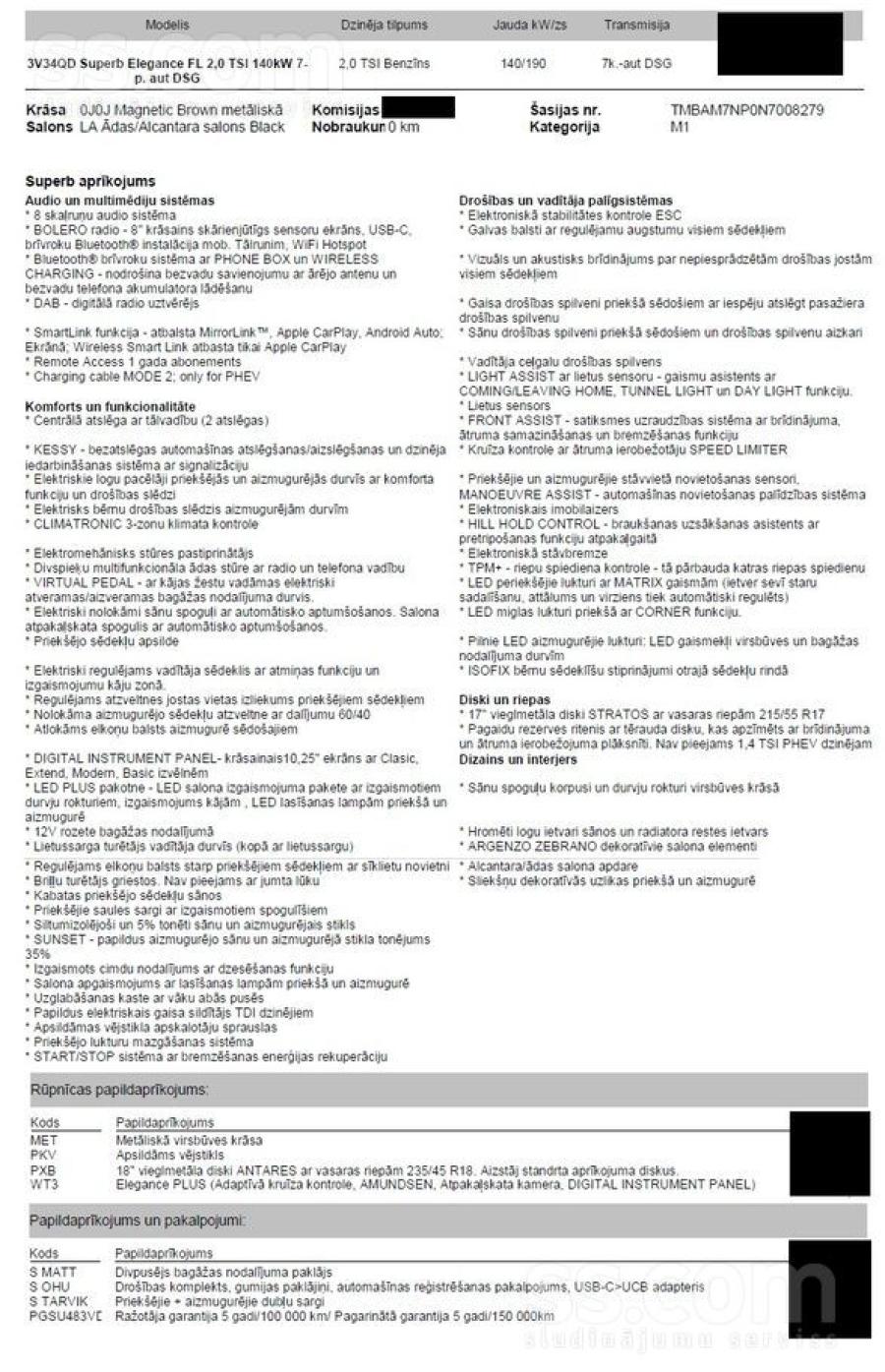 Коричневый Шкода Суперб 2021 в Рига, объемом двигателя 2.00 л и пробегом 120 тыс. км за 21500 €, фото 13 на AUTOMOTO.COM.LV