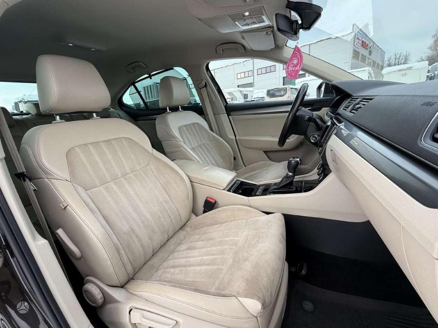 Brown Skoda SuperB 2016 in Vilnius, with an engine capacity of 2.00 L and mileage of 204 thousand km for 8700 €, photo 19 on AUTOMOTO.COM.LV