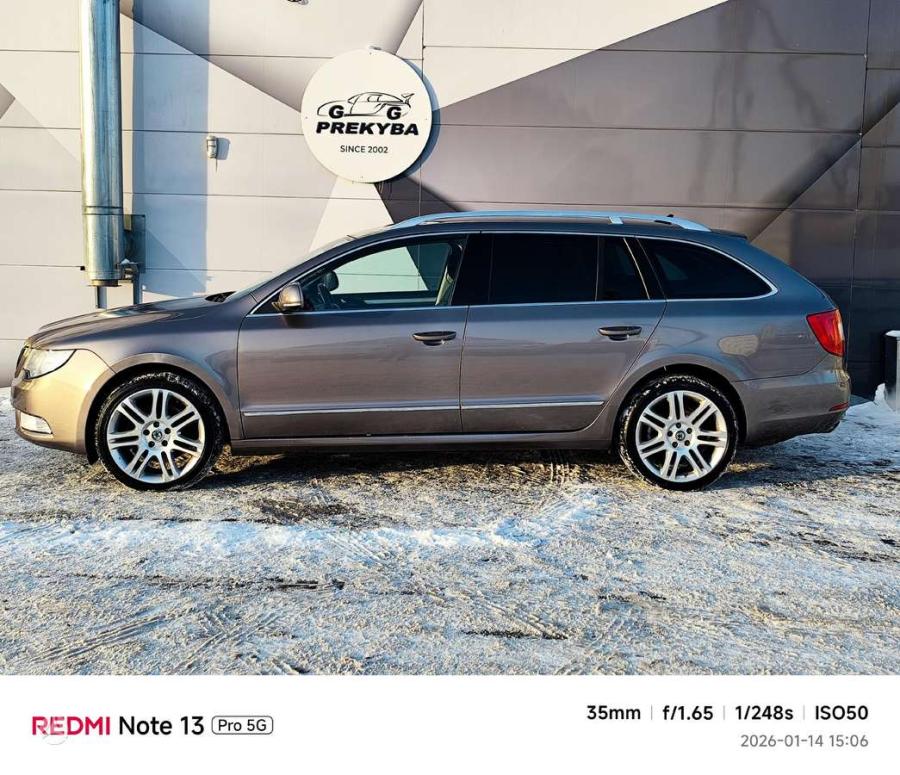 Brown Skoda SuperB 2010 in Kaunas, with an engine capacity of 1.97 L and mileage of 216 thousand km for 5250 €, photo 6 on AUTOMOTO.COM.LV