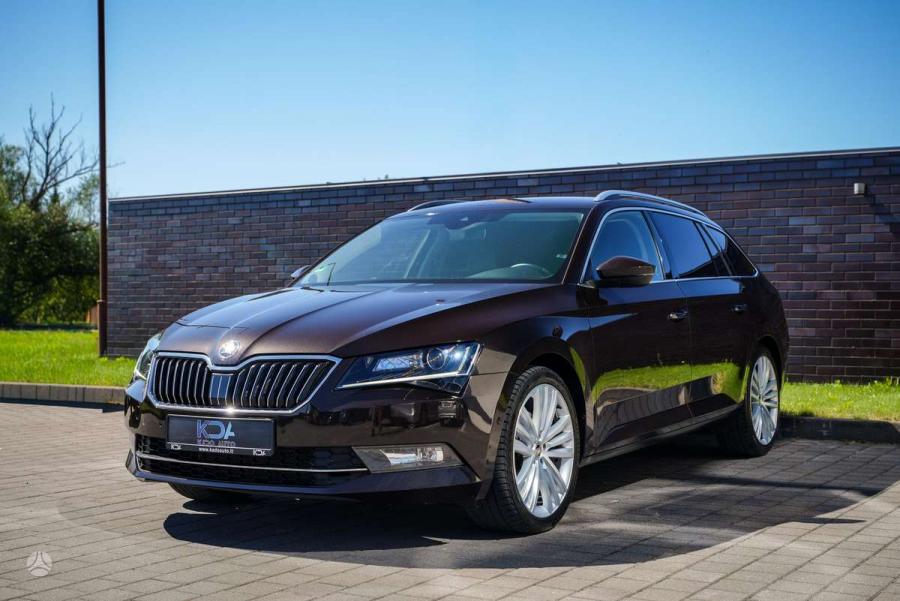 Brown Skoda SuperB 2016 in Marijampole, with an engine capacity of 1.97 L and mileage of 179 thousand km for 15950 €, photo 6 on AUTOMOTO.COM.LV