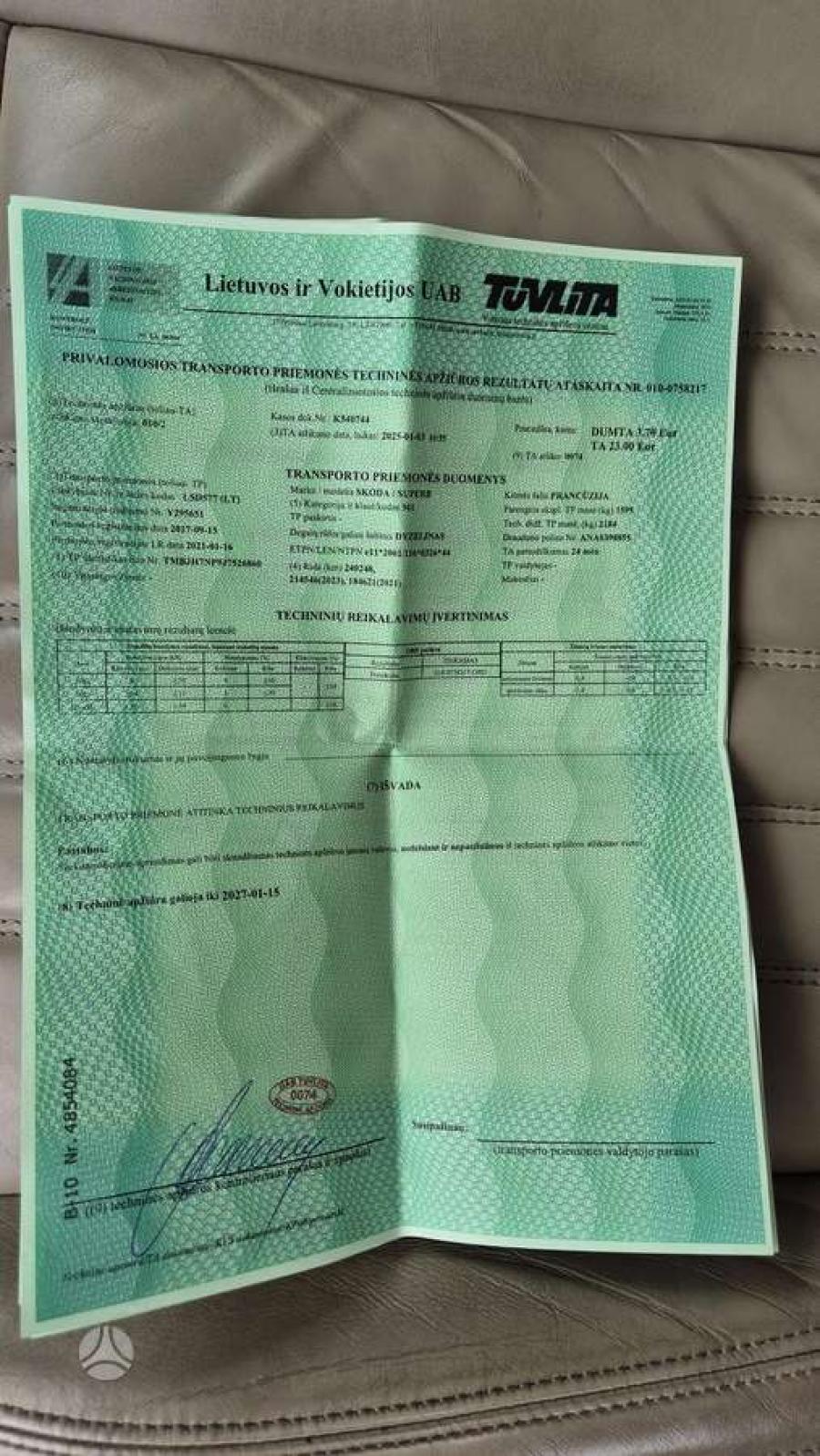 Коричневый Шкода Суперб 2017 в Вильнюс, объемом двигателя 1.97 л и пробегом 257 тыс. км за 12250 €, фото 27 на AUTOMOTO.COM.LV