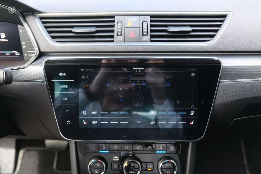 Grey Skoda SuperB 2022 in Vilnius, with an engine capacity of 1.97 L and mileage of 143 thousand km for 23900 €, photo 12 on AUTOMOTO.COM.LV