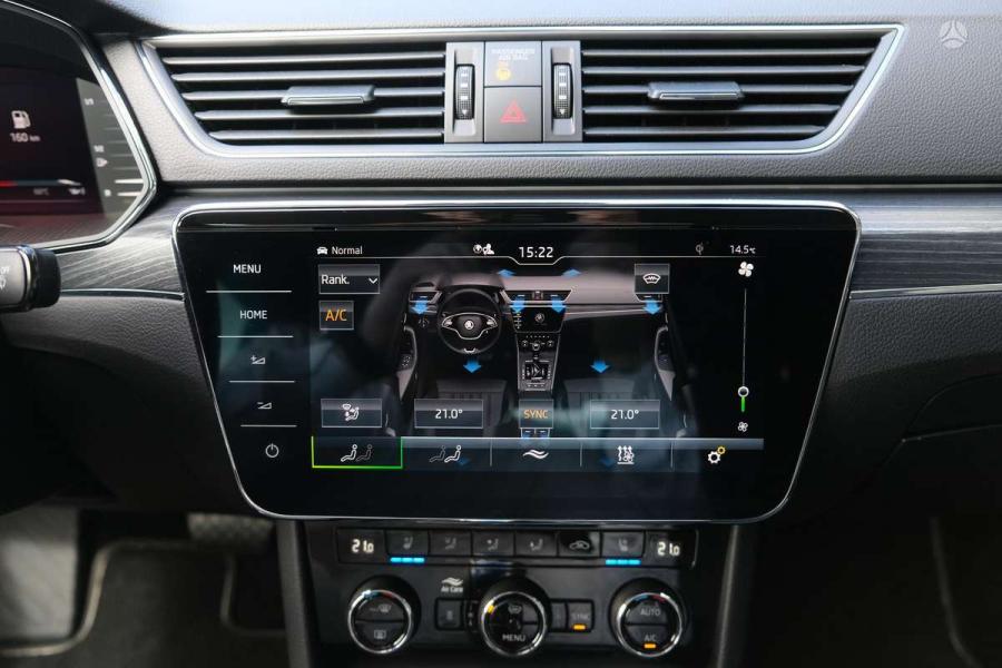 Grey Skoda SuperB 2022 in Vilnius, with an engine capacity of 1.97 L and mileage of 143 thousand km for 23900 €, photo 13 on AUTOMOTO.COM.LV