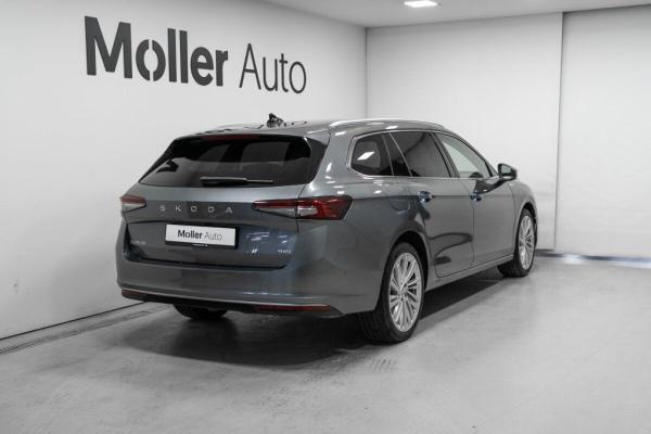 Grey Skoda SuperB 2024 in Vilnius, with an engine capacity of 2.00 L and mileage of 32 thousand km for 41900 €, photo 3 on AUTOMOTO.COM.LV