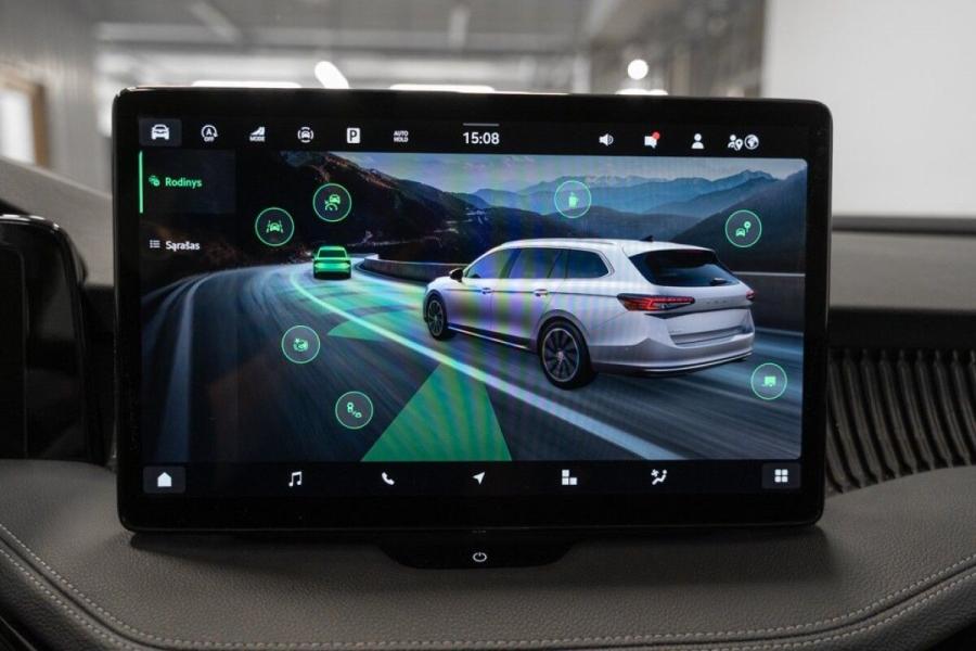 Pelēks Skoda SuperB 2024 Viļņa, ar dzinēja tilpumu 2.00 L un nobraukumu 32 tūkst. km par 41900 €, foto 34 vietnē AUTOMOTO.COM.LV