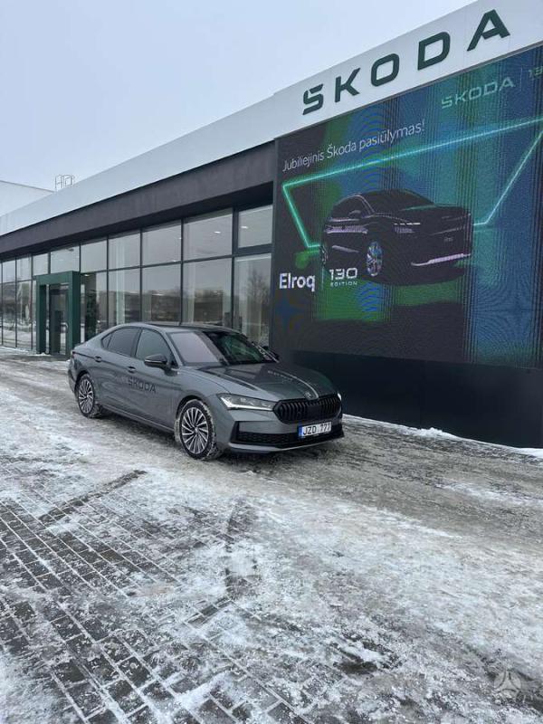 Grey Skoda SuperB 2025 in Klaipeda, with an engine capacity of 1.98 L and mileage of 10 thousand km for 39950 €, photo 2 on AUTOMOTO.COM.LV