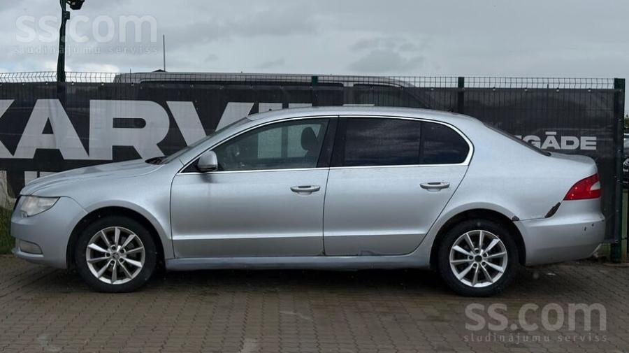 Grey Skoda SuperB 2009 in Liepaja, with an engine capacity of 1.90 L and mileage of 415 thousand km for 975 €, photo 8 on AUTOMOTO.COM.LV