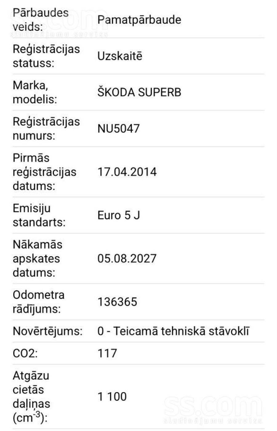 Pelēks Skoda SuperB 2014 Rīga, ar dzinēja tilpumu 1.60 L un nobraukumu 136 tūkst. km par 6900 €, foto 19 vietnē AUTOMOTO.COM.LV