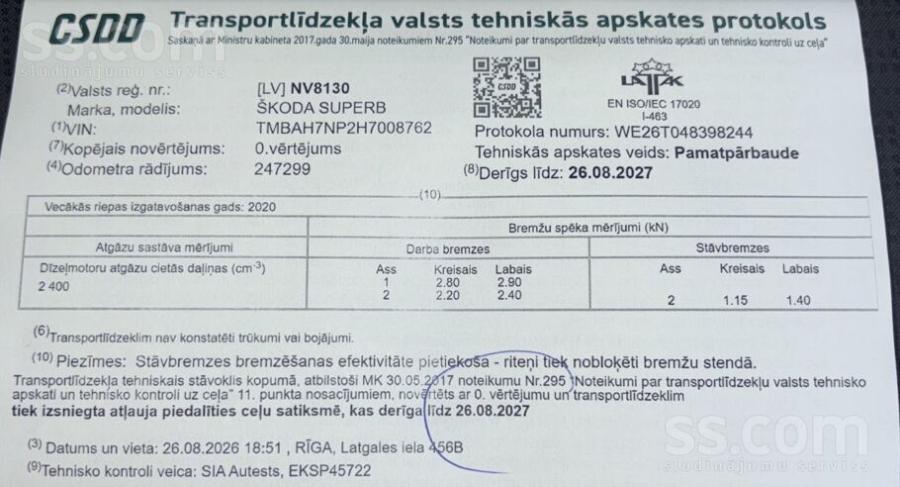 Grey Skoda SuperB 2016 in Riga, with an engine capacity of 2.00 L and mileage of 247 thousand km for 11500 €, photo 17 on AUTOMOTO.COM.LV