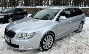 Pelēks Skoda SuperB 2010 Viļņa, ar dzinēja tilpumu 1.80 L un nobraukumu 326 tūkst. km par 3700 €, foto  vietnē AUTOMOTO.COM.LV