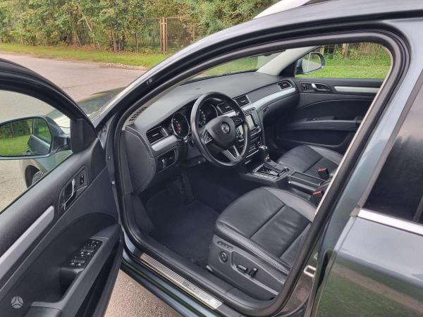 Grey Skoda SuperB 2015 in Vilnius, with an engine capacity of 1.97 L and mileage of 254 thousand km for 7700 €, photo 11 on AUTOMOTO.COM.LV