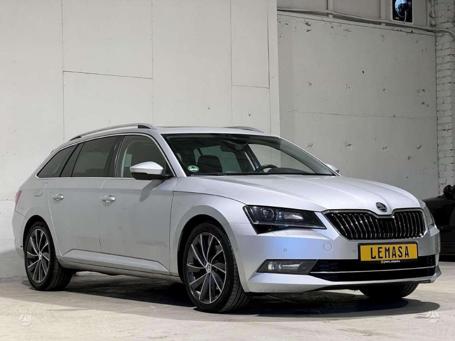 Grey Skoda SuperB 2016 in Klaipeda, with an engine capacity of 1.97 L and mileage of 295 thousand km for 13999 €, photo 1 on AUTOMOTO.COM.LV
