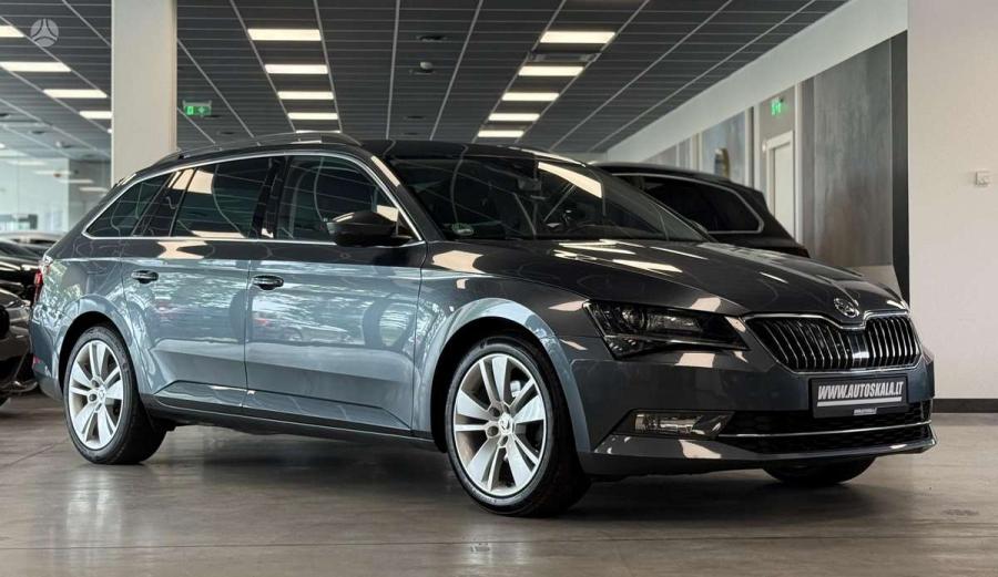 Grey Skoda SuperB 2016 in Klaipeda, with an engine capacity of 1.97 L and mileage of 241 thousand km for 11950 €, photo 27 on AUTOMOTO.COM.LV