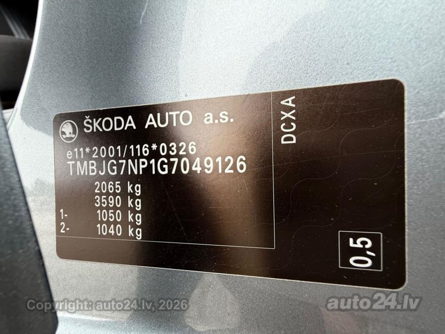 Grey Skoda SuperB 2016 in Tartu, with an engine capacity of 1.60 L and mileage of 281 thousand km for 9799 €, photo 25 on AUTOMOTO.COM.LV