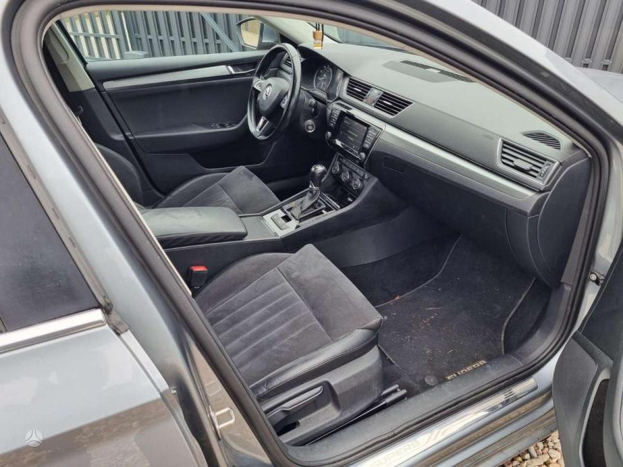 Grey Skoda SuperB 2016 in Alytus, with an engine capacity of 1.98 L and mileage of 217 thousand km for 5500 €, photo 9 on AUTOMOTO.COM.LV