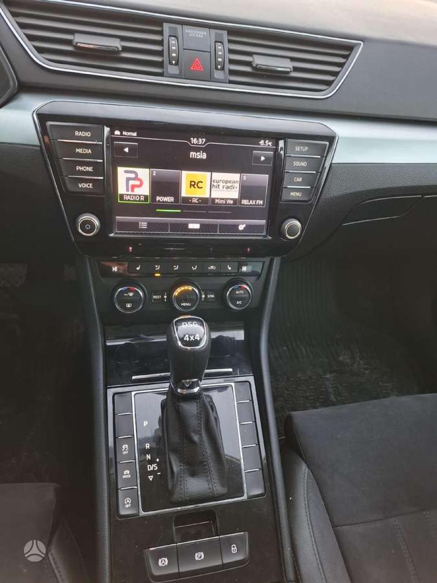 Grey Skoda SuperB 2017 in Klaipeda, with an engine capacity of 1.98 L and mileage of 199 thousand km for 14600 €, photo 9 on AUTOMOTO.COM.LV