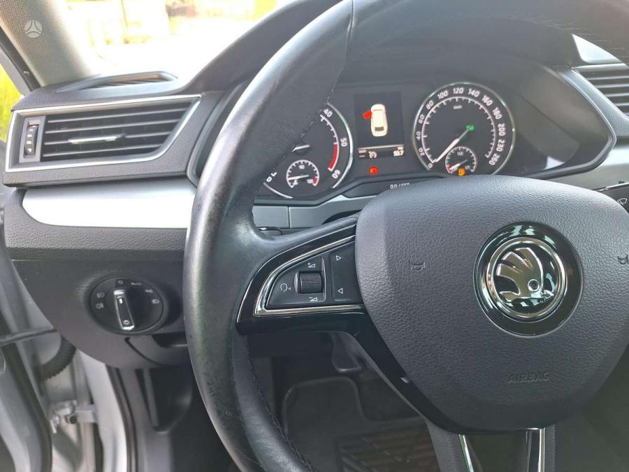 Grey Skoda SuperB 2018 in Klaipeda, with an engine capacity of 1.60 L and mileage of 249 thousand km for 9690 €, photo 13 on AUTOMOTO.COM.LV