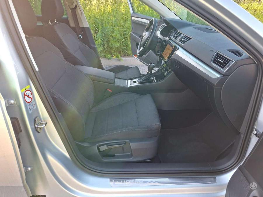 Grey Skoda SuperB 2018 in Klaipeda, with an engine capacity of 1.60 L and mileage of 249 thousand km for 9690 €, photo 17 on AUTOMOTO.COM.LV