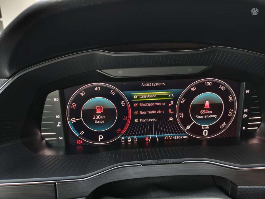 Grey Skoda SuperB 2018 in Kaunas, with an engine capacity of 1.50 L and mileage of 143 thousand km for 17000 €, photo 20 on AUTOMOTO.COM.LV