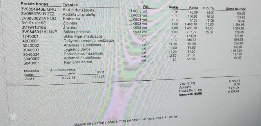 Grey Skoda SuperB 2020 in Panevezys, with an engine capacity of 1.97 L and mileage of 245 thousand km for 20000 €, photo 14 on AUTOMOTO.COM.LV